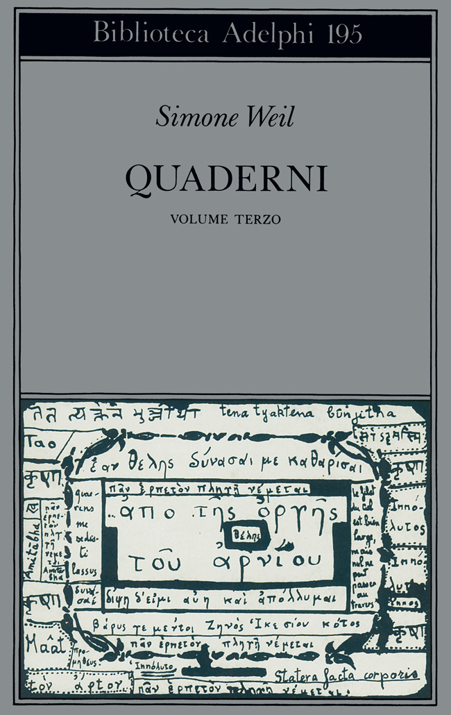 Quaderni, III - Simone Weil